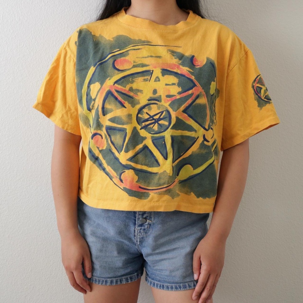 Yellow Star Boxy Tee - Gem